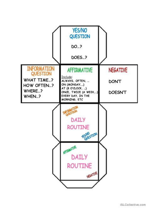 DAILY ROUTINE SNAKES AND LADDERS DIC Français FLE fiches pedagogiques