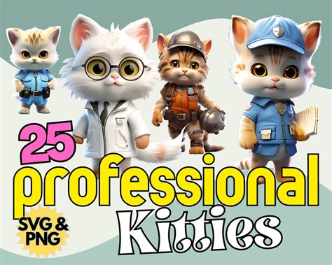 Professional Kittens Cat Png Bundle Svg Bundle Kitten Clipart