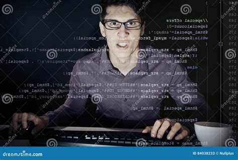 Young Frustrated Programmer Stock Image Image Of Monitor Germany