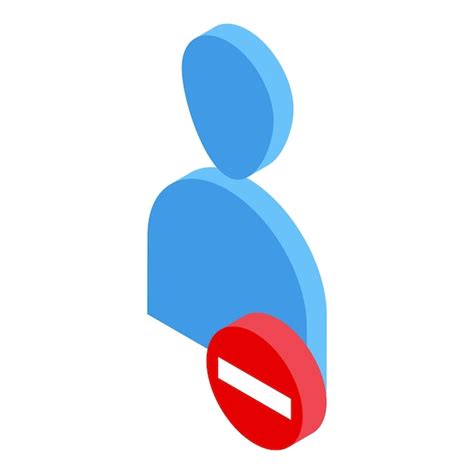 Premium Vector Delete User Male Icon Isometric Of Delete User Male