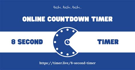 8 Seconds Timer No Ads Big Free Customize