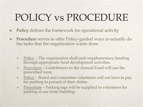 PPT BYLAWS VS POLICY PROCEDURE PowerPoint Presentation ID