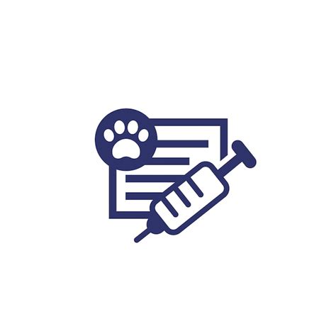 Symbol Für Den Impfpass Für Hunde Auf Weiß Premium Vektor