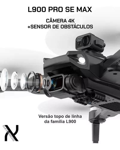 Drone Profissional L Pro Se Max Sensor Obst Bat Bag Nfe Parcelamento Sem Juros