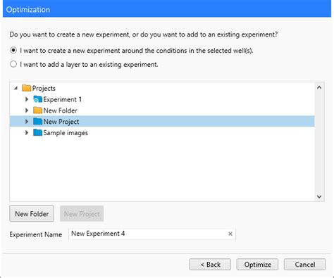 Creating An Optimization Experiment