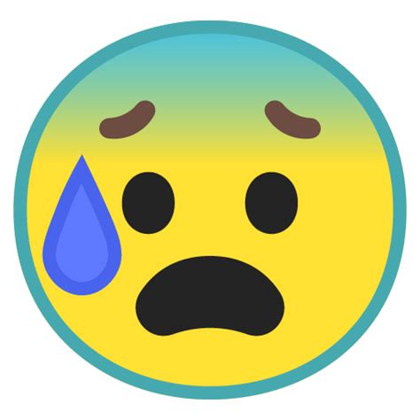 😰 Face With Open Mouth And Cold Sweat Emoji Copy And Paste Emoji Stock