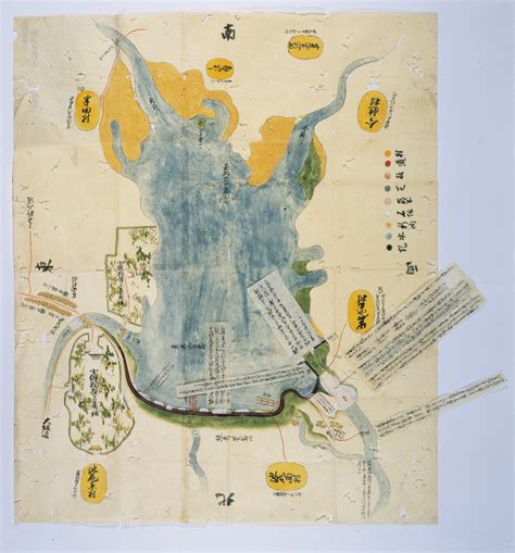 狭山池改修控絵図 大阪府立狭山池博物館