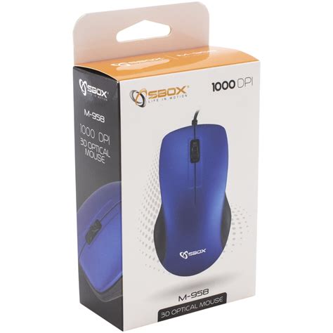 Mouse Sbox M 958 Blue Emagro