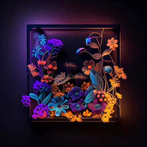 Nature Illustration With Abstract Flower Pattern And Design Generative Ai Stock Illustration