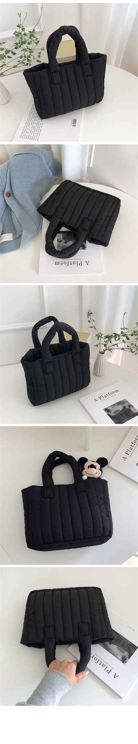 당일발송 4col 미니 퀄팅 누빔가방 스퀘어 패딩가방 천가방 겨울가방 원피스룩 패딩 후드룩 코디 캐주얼가방 귀여운 버킷백 여행 보조가방 가벼운 토트백 Fa749