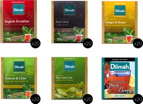 Zestaw herbat w kopertach Dilmah Pick Mix 6 smaków 120 sztuk x2g 1