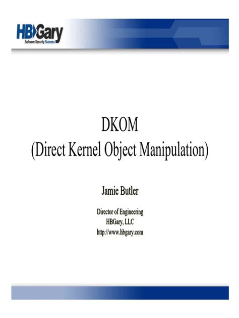 Direct Kernel Object Manipulation Pdf Thread Computing Kernel