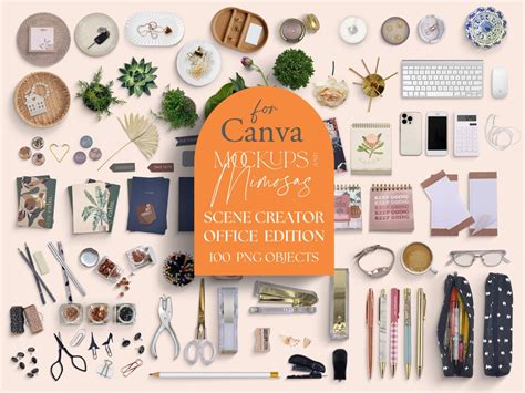 Desktop Scene Creator Moveable Objects Boss Girl Feminine Desk Canva