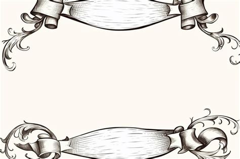 Premium Ai Image A Drawing Of A Scroll With A Ribbon And Scroll