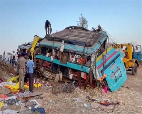 Gujarat Bus Accident Five Pilgrims Dead Several Injured As Vehicle