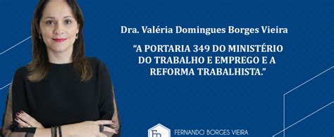 A Portaria 349 Do Ministério Do Trabalho E Emprego E A Reforma