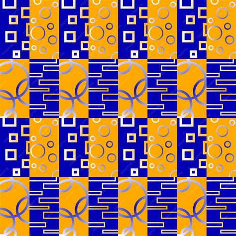 Premium Vector Geometrical Square Pattern In Orange And Blue As Abstract Background Wallpaper