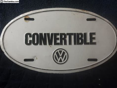 Thesamba Vw Classifieds Convertible License Plate Rare