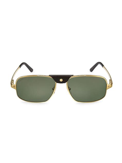 Popular Designer Cartier Eyewear Metallic Leather Editorialist