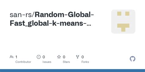 github san rs random global fast global k means clustering