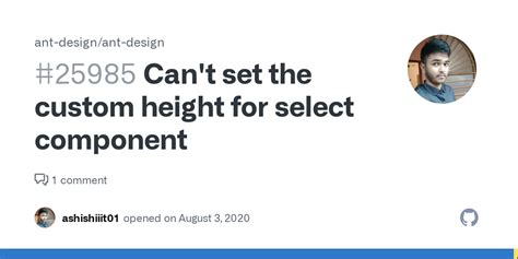 Cant Set The Custom Height For Select Component · Issue 25985 · Ant