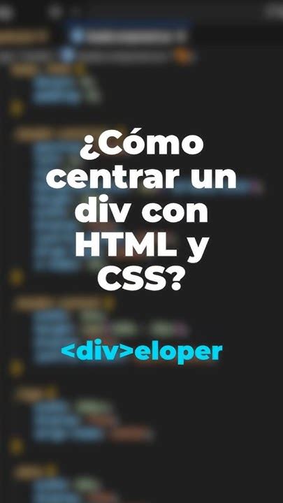 ¿cómo Centrar Un Div Con Html Y Css Youtube