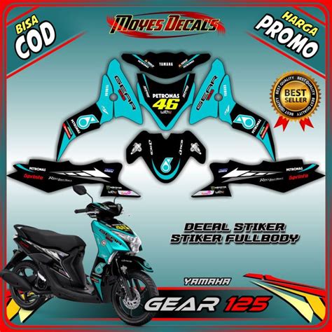 BISA COD BAYAR Di TEMPAT Decal Motor Gear 125 Full Body Racing