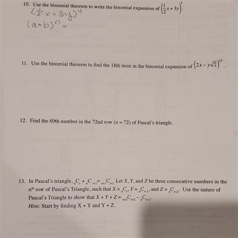 Solved Use The Binomial Theorem To Write The Binomial Chegg