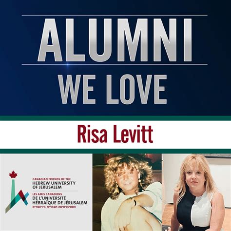Risa Levitt Alumni Spotlight The Canadian Friends Of Hebrew University