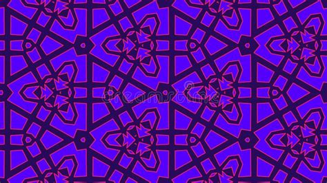 Geometric Pattern Featuring Interconnected Shapes With A Symmetrical Design Stock Illustration