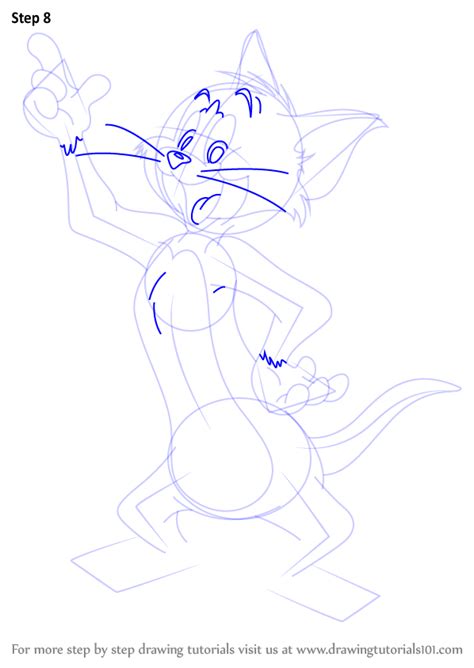Learn How To Draw Tom Cat Tom And Jerry Step By Step Drawing