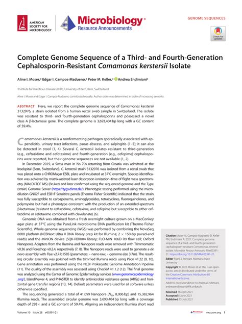 Pdf Complete Genome Sequence Of A Third And Fourth Generation