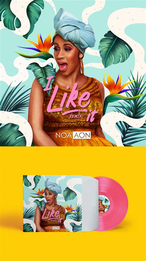 Cardi B I Like It Noaaon Remix Artwork Cover Behance