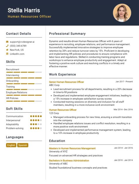 11 Hr Assistant Cv Examples And Templates For 2024 Cvdesigner Ai