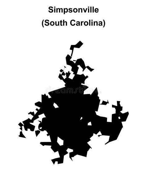 Simpsonville Outline Map Stock Illustration Illustration Of Vector