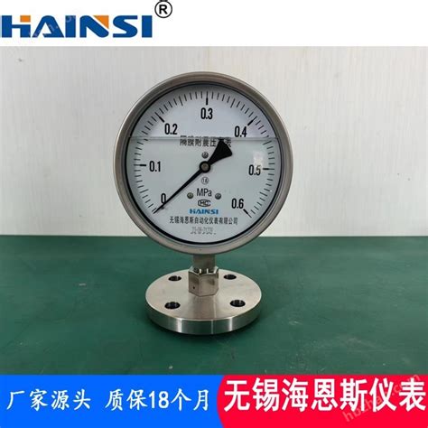 Ya 100b氨用氧用不锈钢轴径向耐震压力表 环保在线