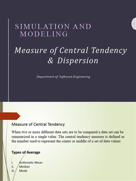 2 Statistics Of Simulation Lecture 3 Pdf Mean Arithmetic Mean
