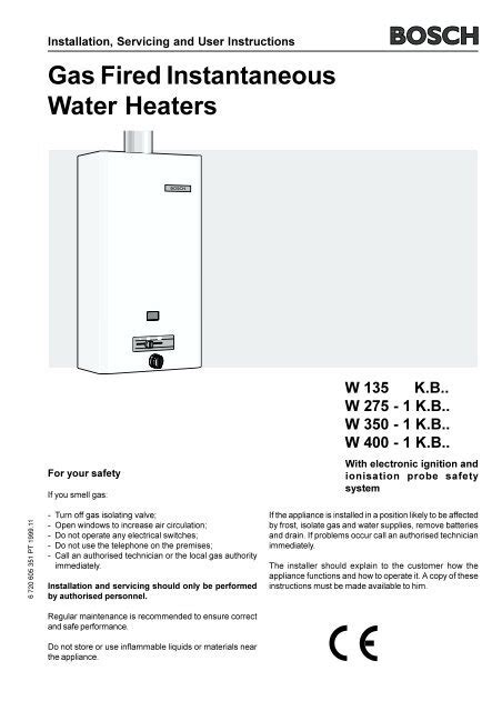 Gas Fired Instantaneous Water Heaters