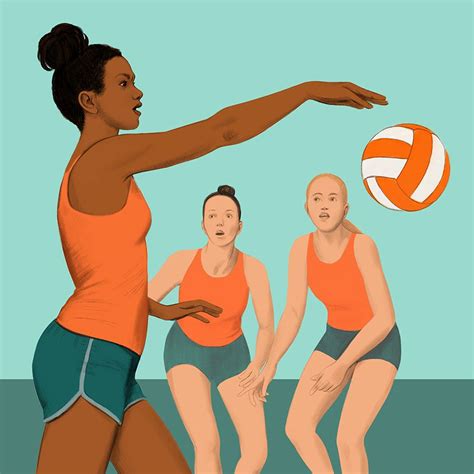 Clipart Woman Setting Volleyball