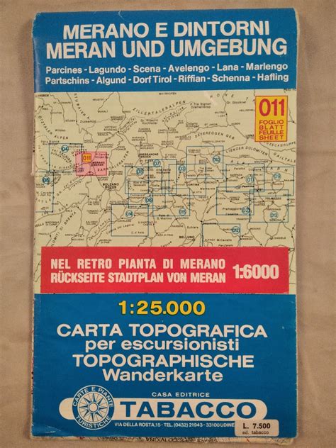 Topographische Wanderkarte Merano E Dintorni Meran Und Umgebung By