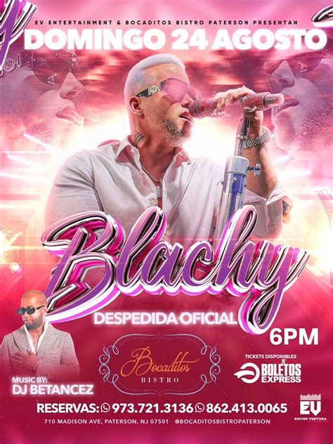 El Blachy Despedida Oficial Tickets Boletosexpress
