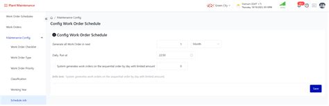 Eng Config Work Order Schedule