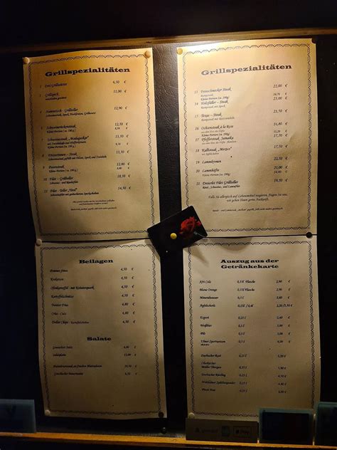 Speisekarte Von Rose Grillstube Steakhaus Achern