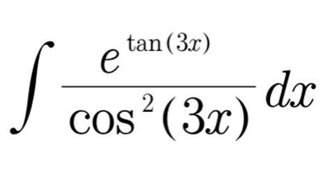 Integral Etan 3xcos23x Dx التكامل بالتعويض Youtube