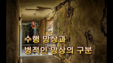수행 망상과 병적인 망상 구분하기 마하수련원 Youtube