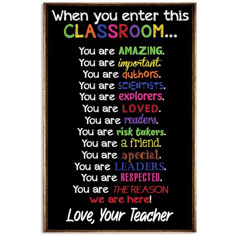 Teacher When You Enter This Classroom Vertical Poster Teacher Etsy