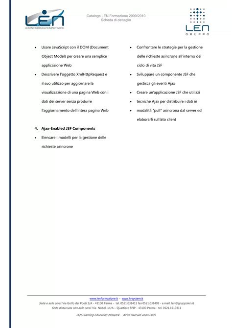 developing java server faces components with ajax scheda corso len pdf