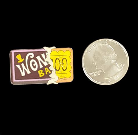 Willy Wonka Golden Ticket Enamel Pin Ba Ba Buttons