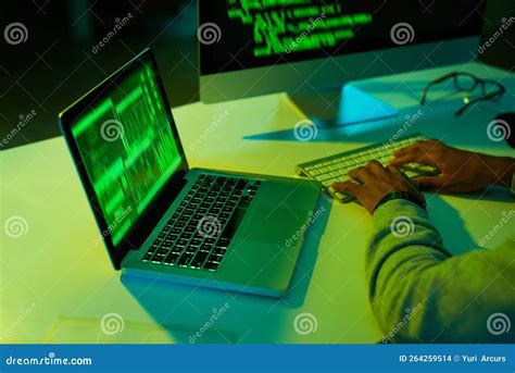 getting up to no good in the dark an unrecognizable hacker cracking a