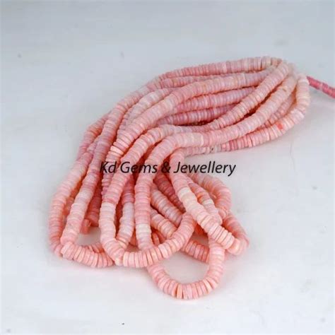 Round Polished Pink Opal Bead String Carat 160 Ct Per Line Size 2mm